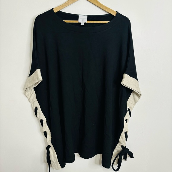 Tess Elliott Studio | Tops | Tess Elliott Studio Black Lace Up Sides ...